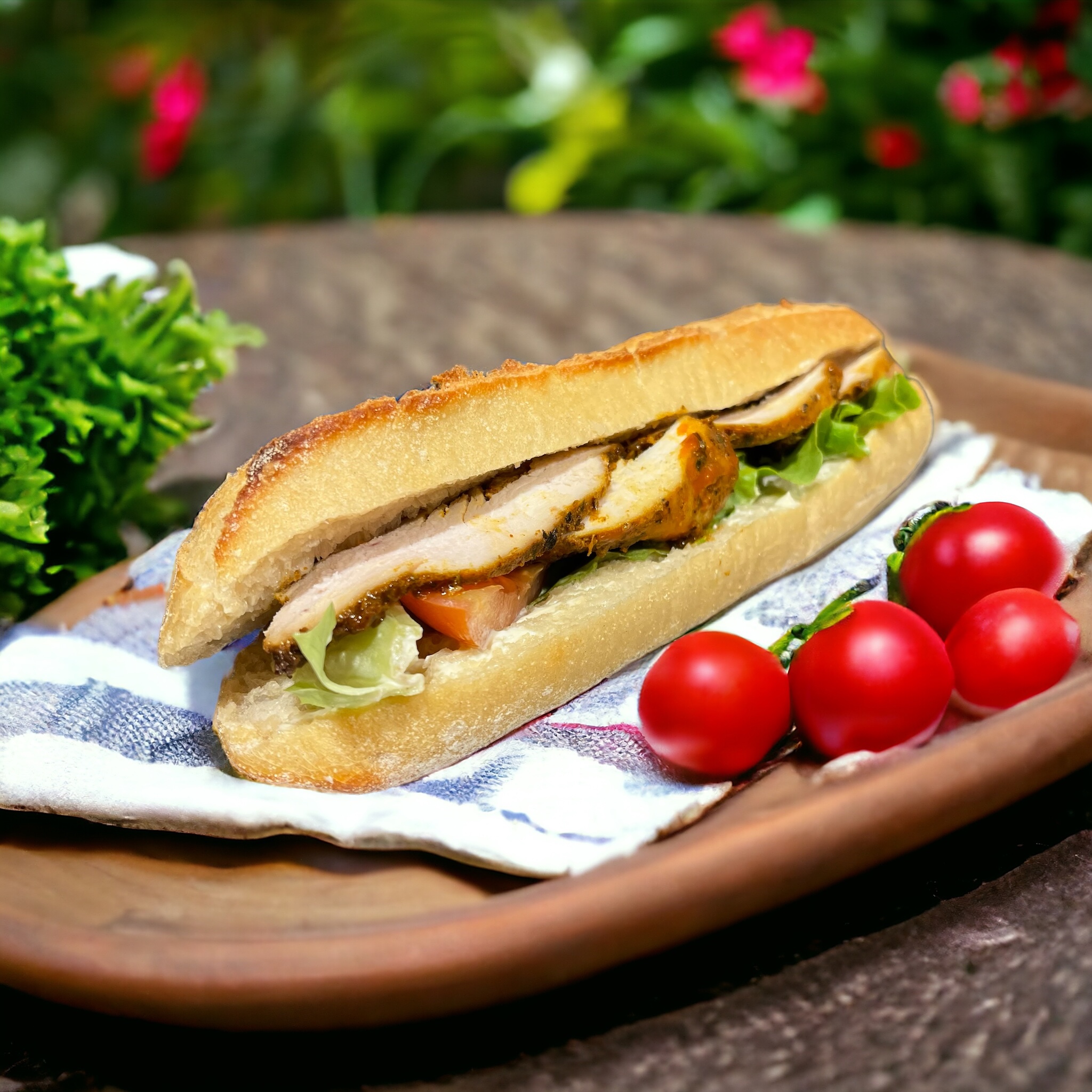 Sandwich poulet crudités - Sarah et Benoît